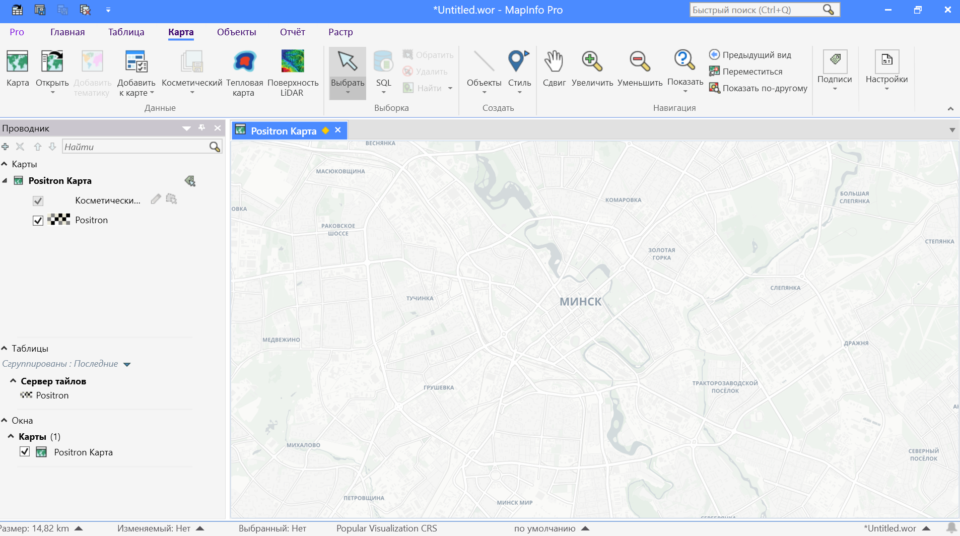 Кадастровая карта и подложки NextGIS в MapInfo